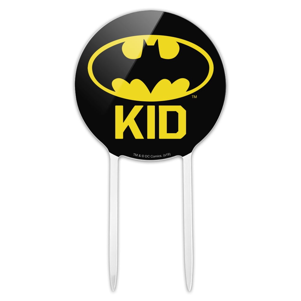 Acrylic Batman Bat Kid Shield Logo Cake Topper Party Decoration for ...