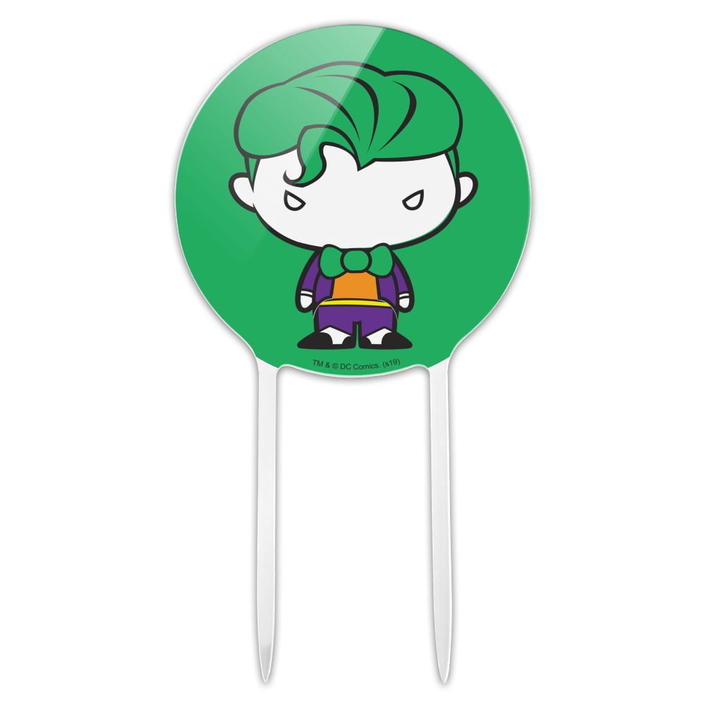 Acrylic Batman Joker Cute Chibi Character Cake Topper Party Decoration ...