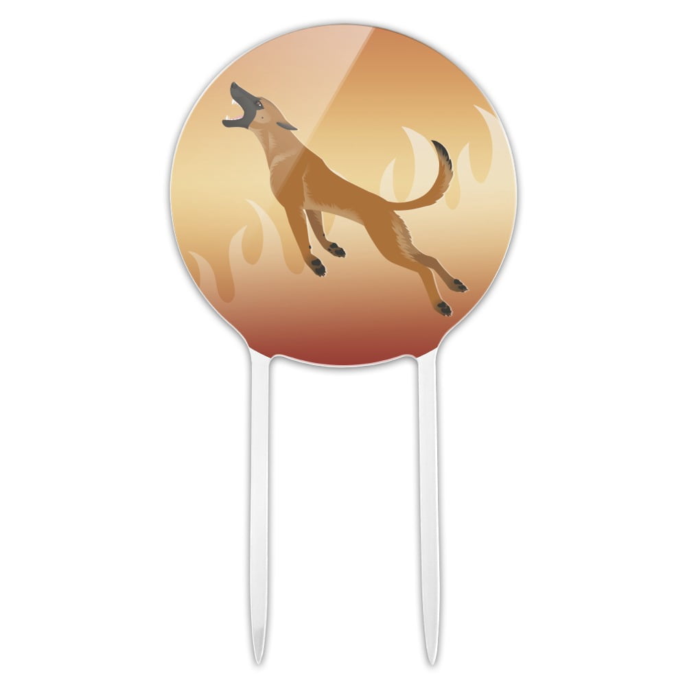 Acrylic Belgian Malinois Dog Bite Training Cake Topper Party Decoration ...