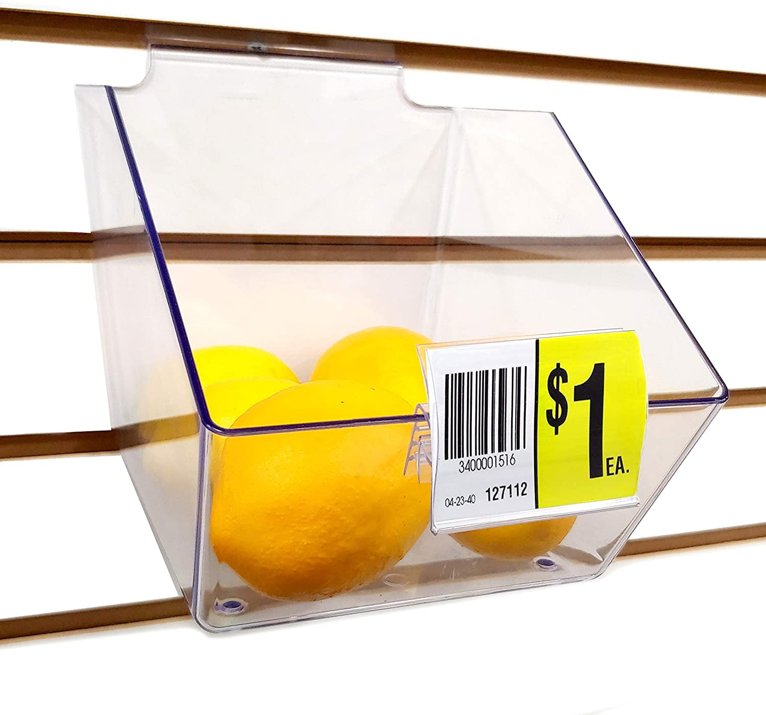 Acrylic Bin Label Holder with 2" x 1.5" Sign Card Ticket Protecting ...