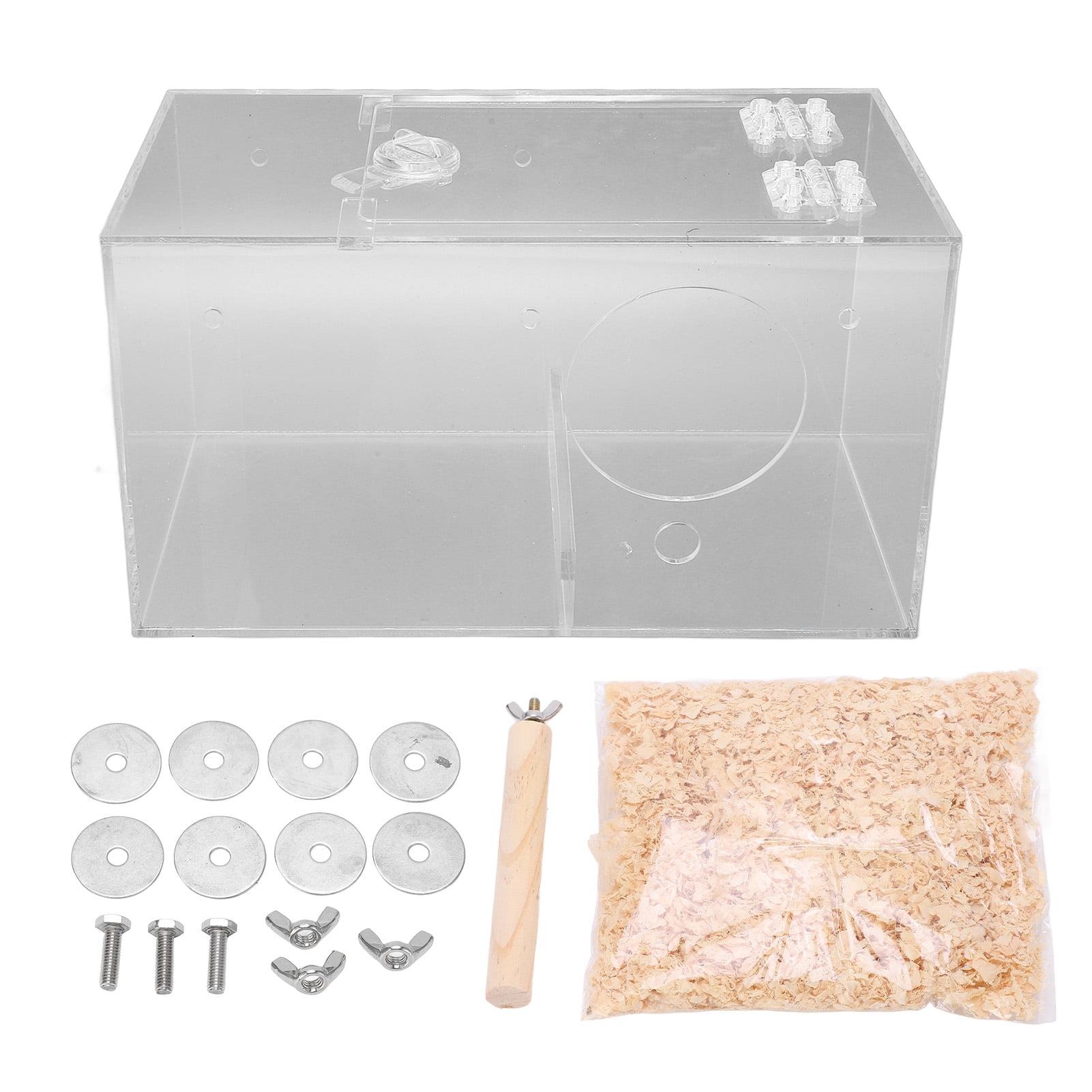 Acrylic Bird Breeding Box Transparent Parrot Nesting Box with Standing ...