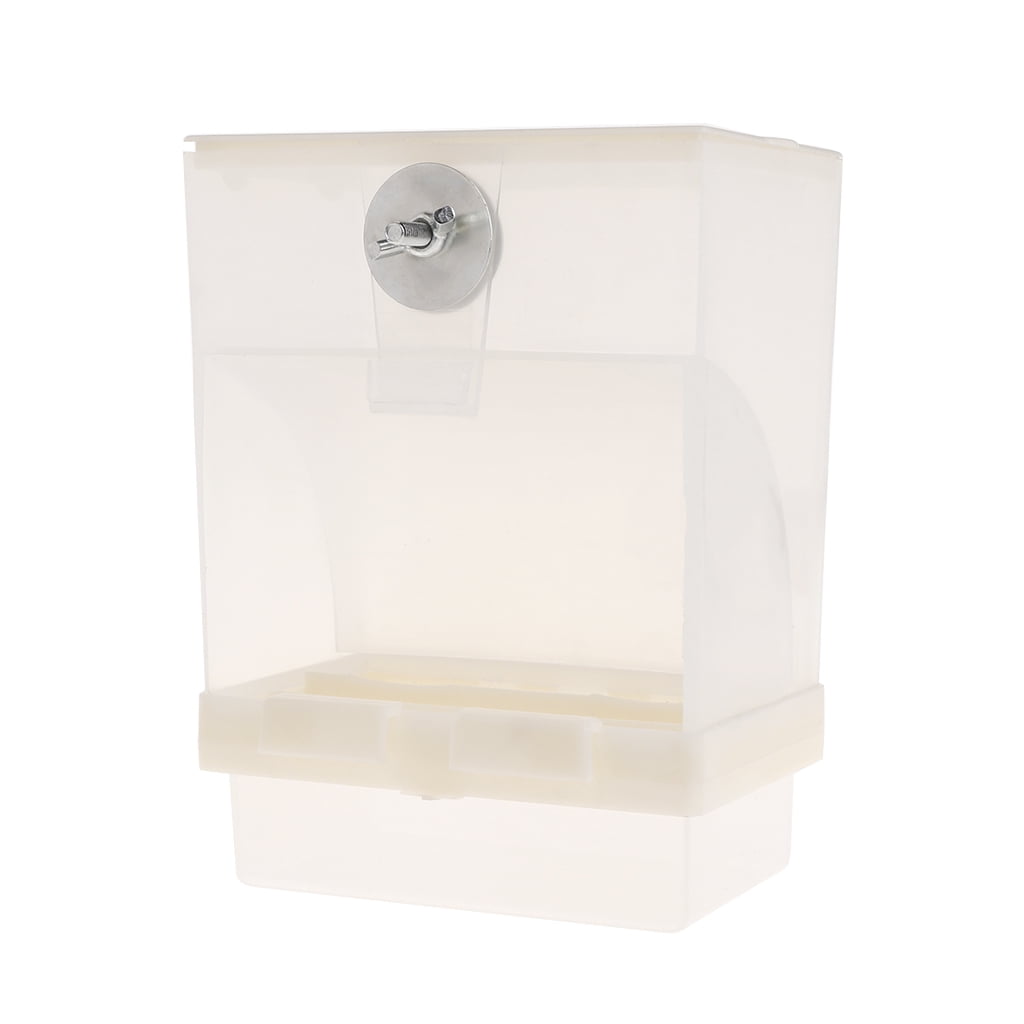 Acrylic Bird Feeder Large Capacity Clear Container Automatic Dispenser ...