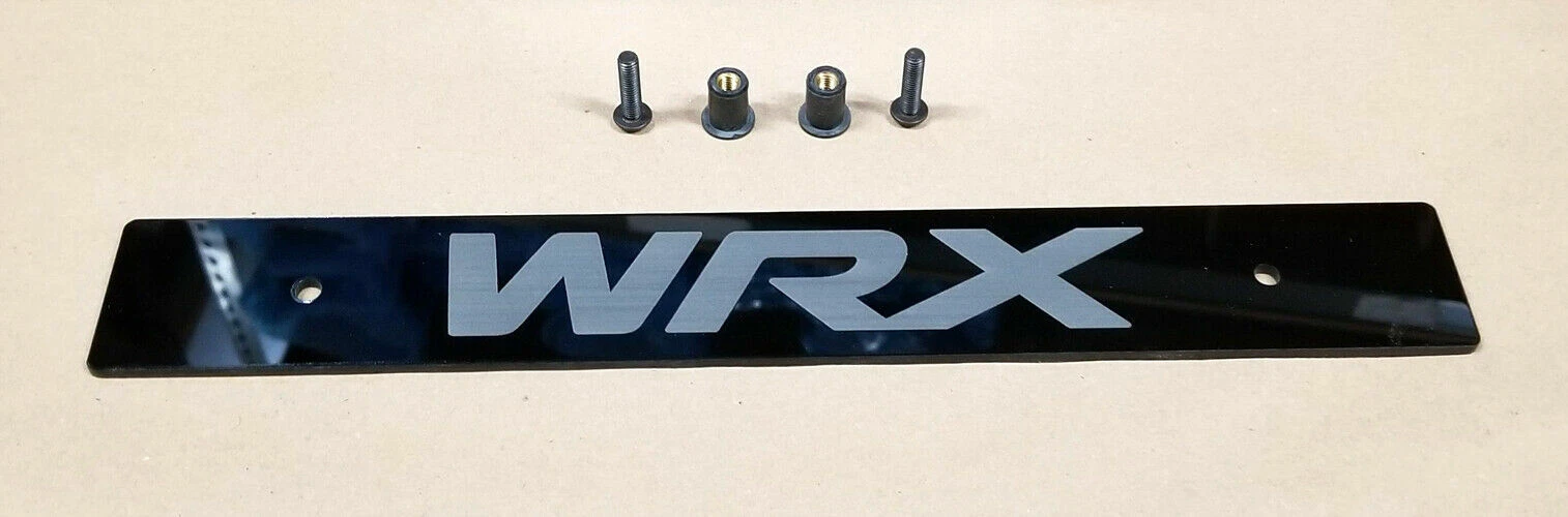 Acrylic Black Front License Plate Delete with Custom Fully Laser ...