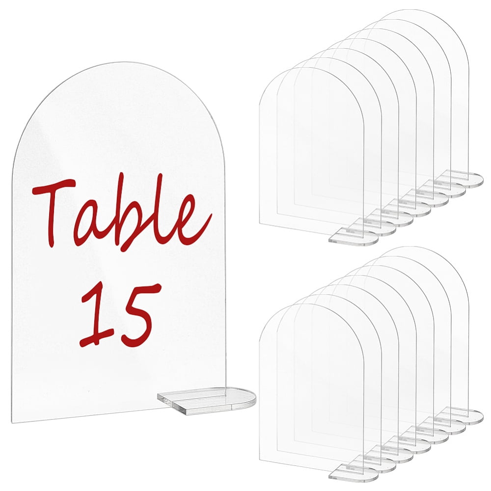 Acrylic Blank Table Signs for Home Decoration Wedding Party Arch Clear ...
