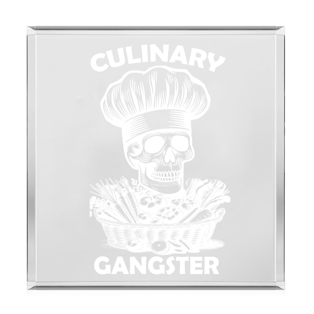 Acrylic Block Sign Art Home Desk Decor Gift Culinary Gangster Funny ...