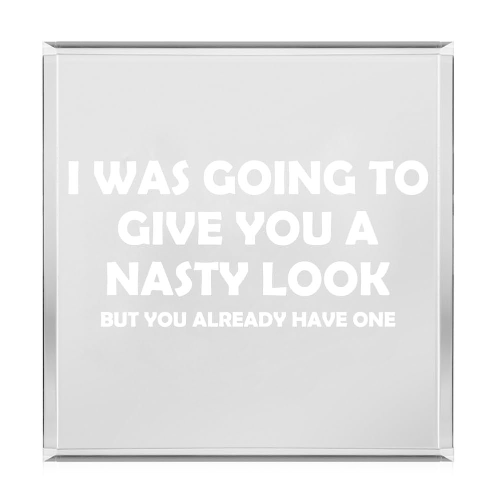 Acrylic Block Sign Art Home Desk Decor Gift I Was Going To Give You A ...