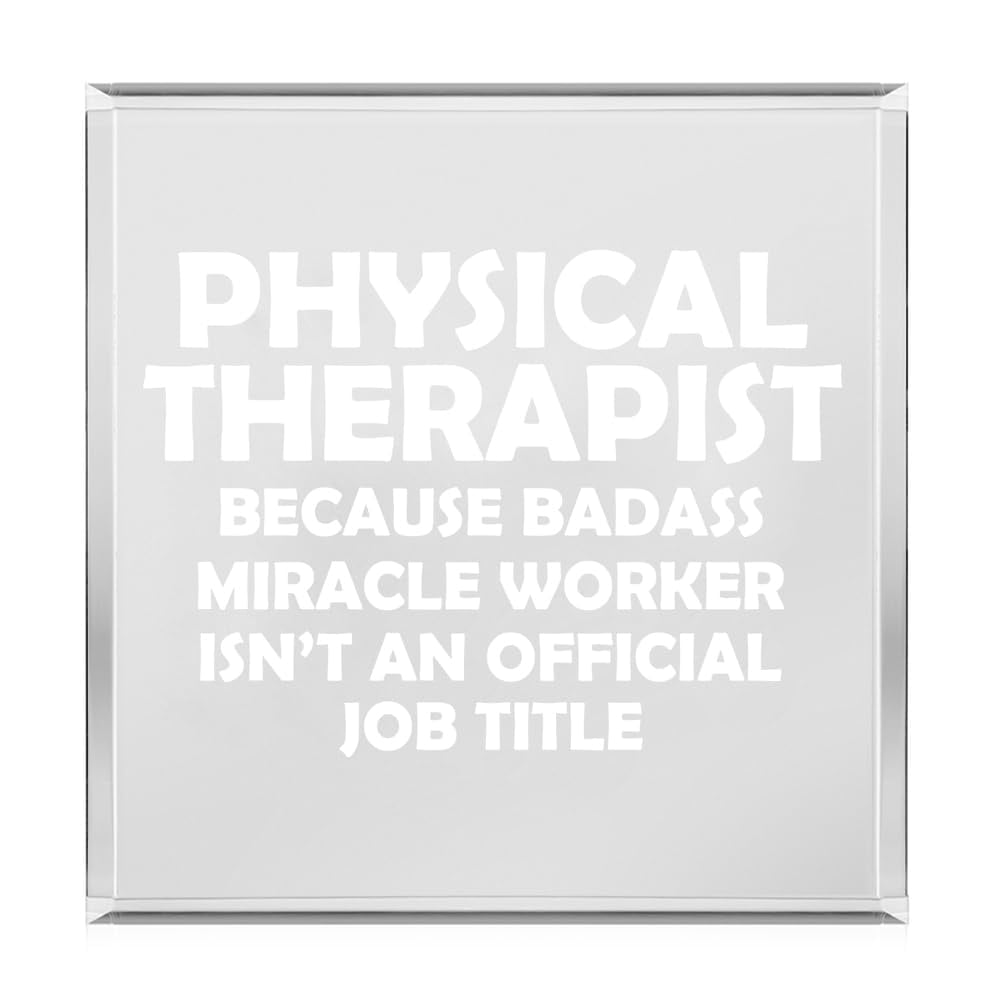 Acrylic Block Sign Art Home Desk Decor Gift PT Physical Therapist ...