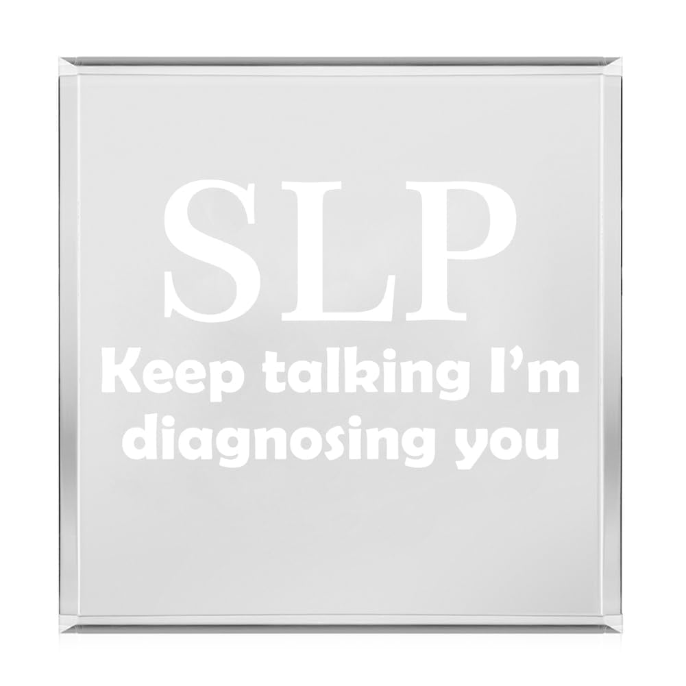 Acrylic Block Sign Art Home Desk Decor Gift SLP Speech Language Pathologist - Walmart.com