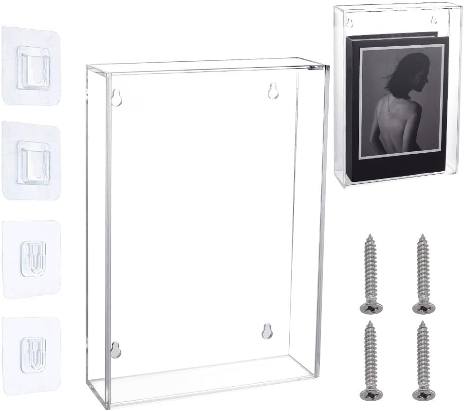 Acrylic Book Display Case Wall Mount Clear Display Case for Bible Book ...