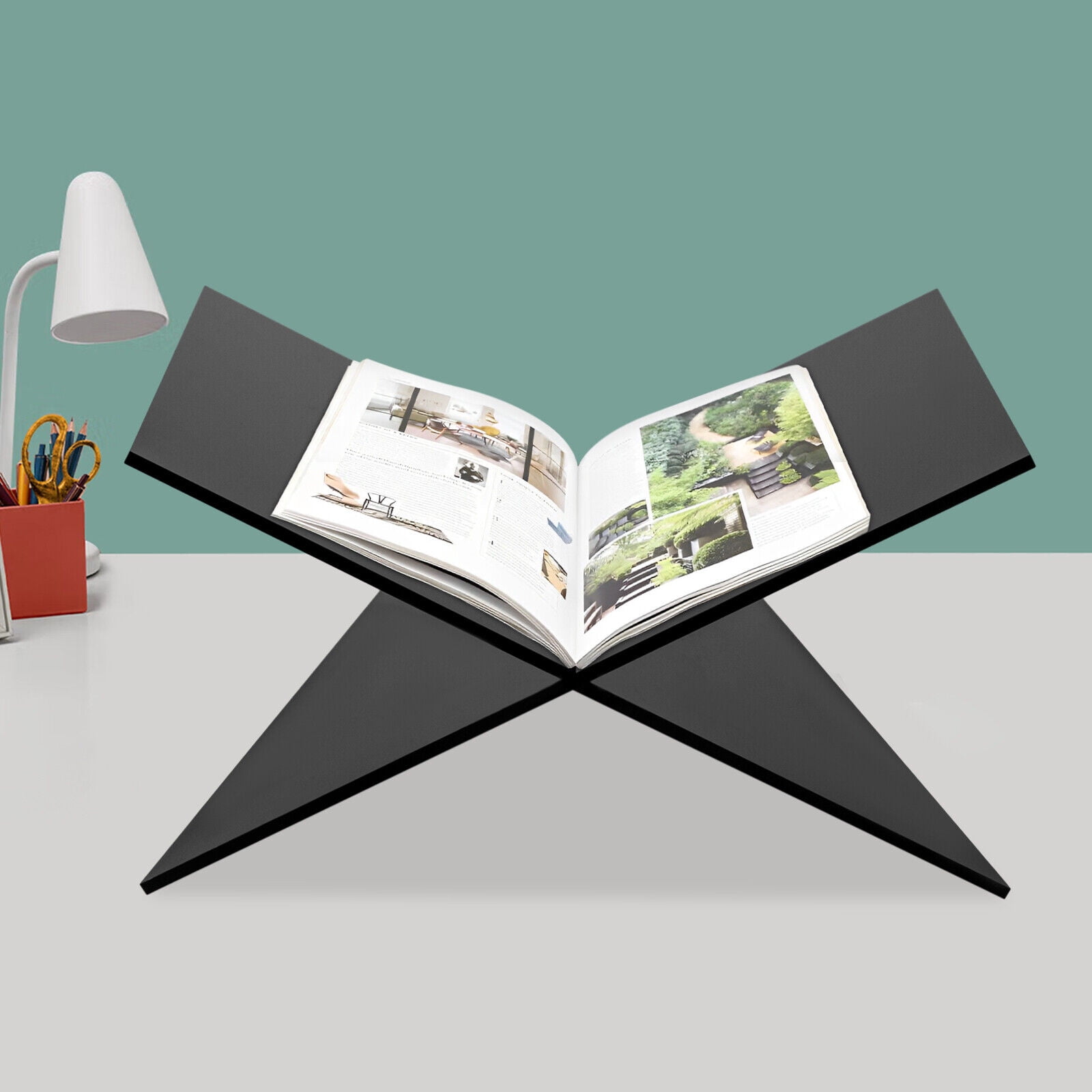 Acrylic Book Holder X-Shaped Display Stand for Cookbook Recipe Menu ...