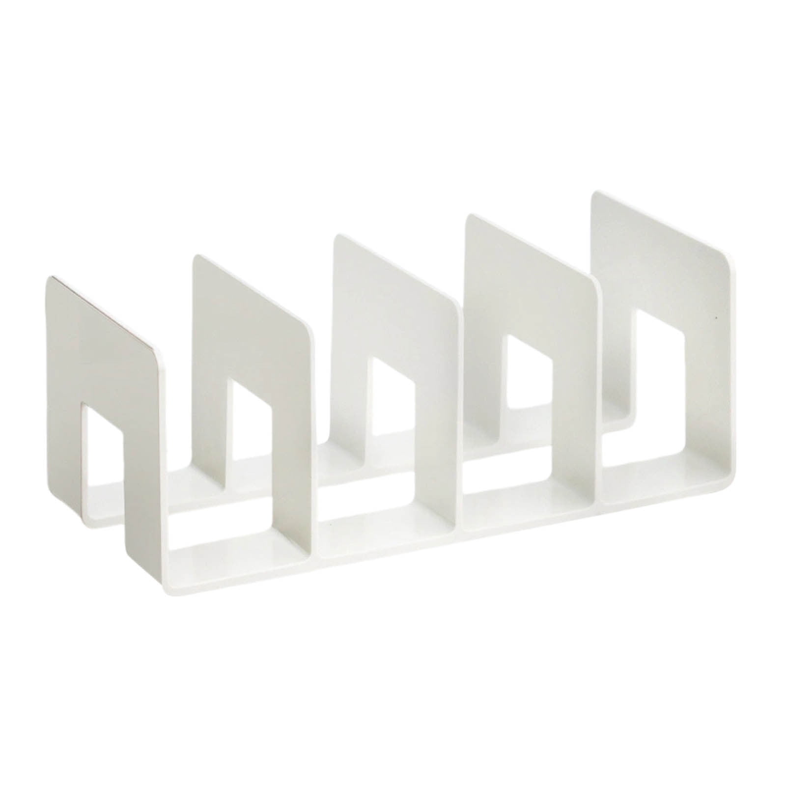 Acrylic Book Stand Desktop Book Holder with 4 Partitions Storage Rack ...