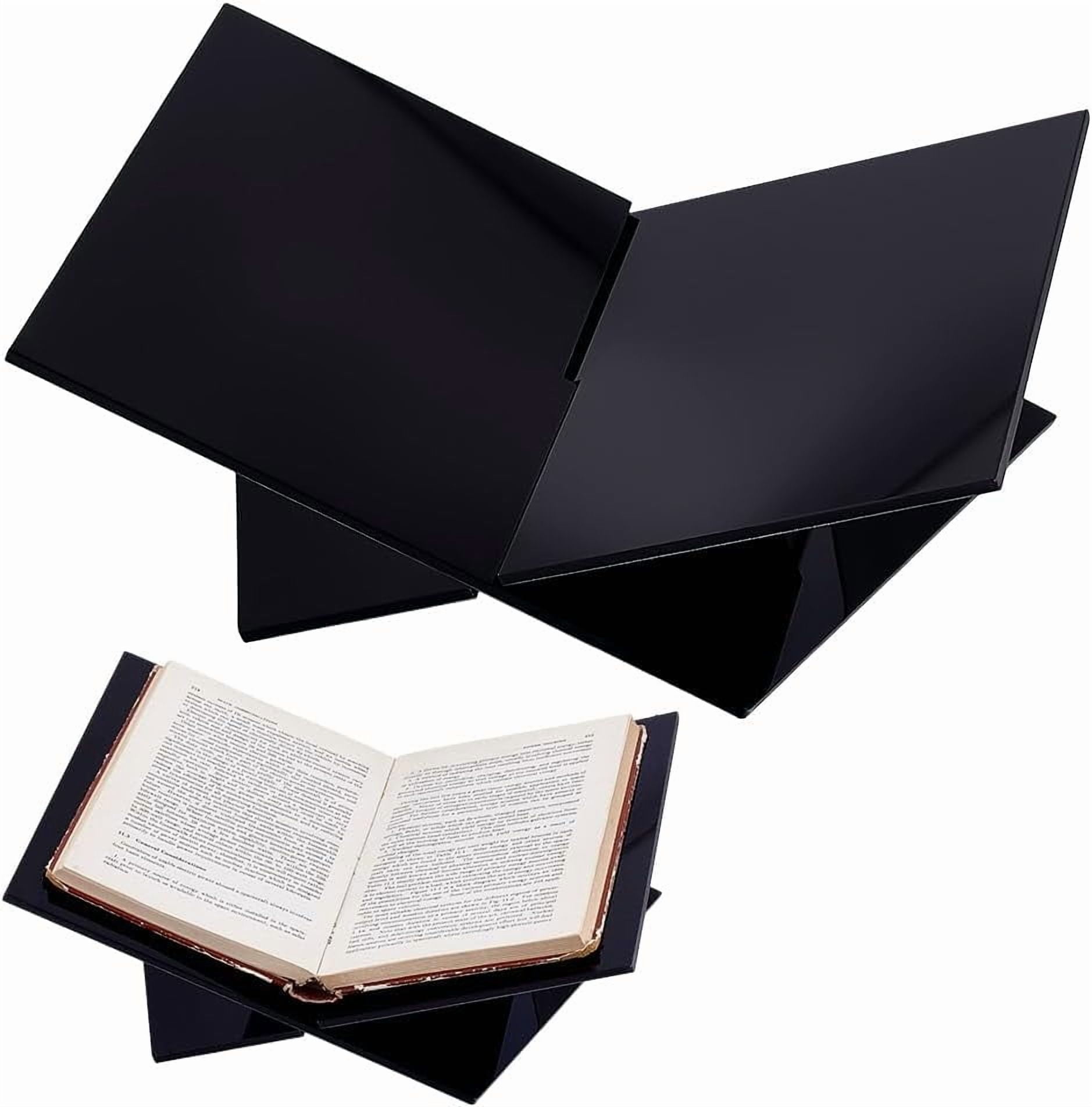 Acrylic Book Stand Large Black Book Stand Open Bookstand forDisplay and ...