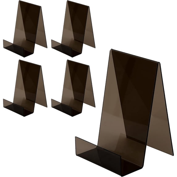 Acrylic Book Stand with Ledge Black Display Easels Plate - 5 Pack Large ...