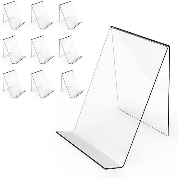 Acrylic Book Stand Without Ledge,6 Inch 10PC Clear Acrylic Display ...