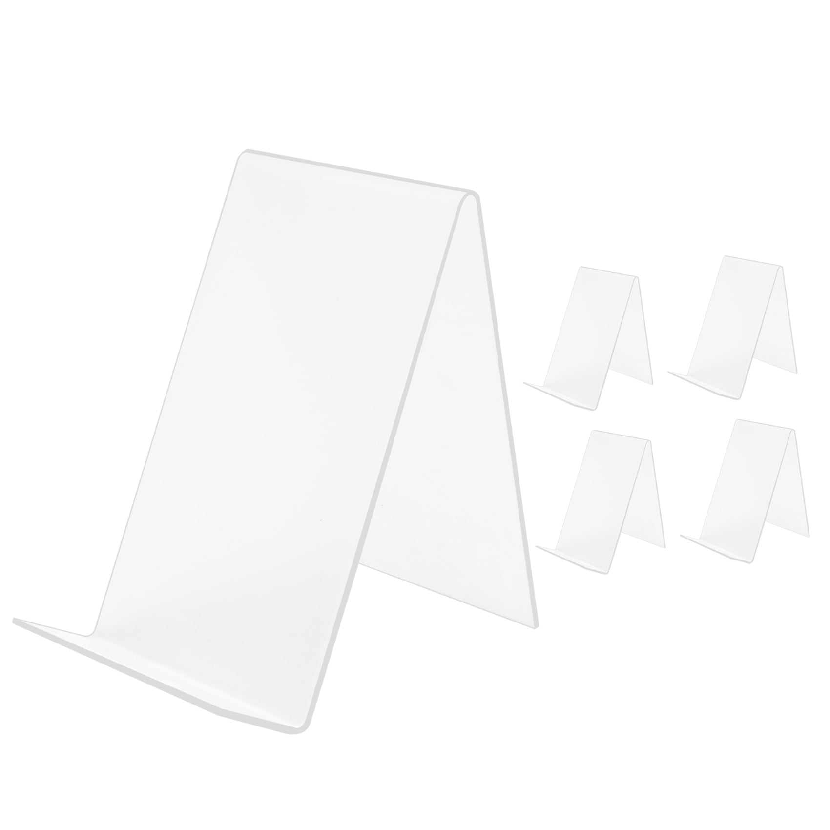 Acrylic Book Stand with Ledge,Transparent Display Easel, Clear Tablet ...