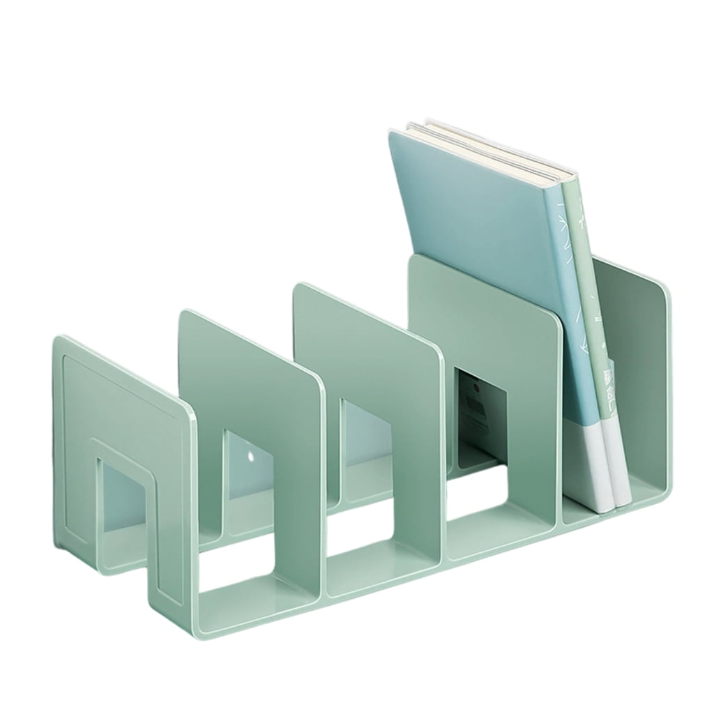Acrylic Bookend for Shelf 4 Compartments Desk Book End Book Magazine ...