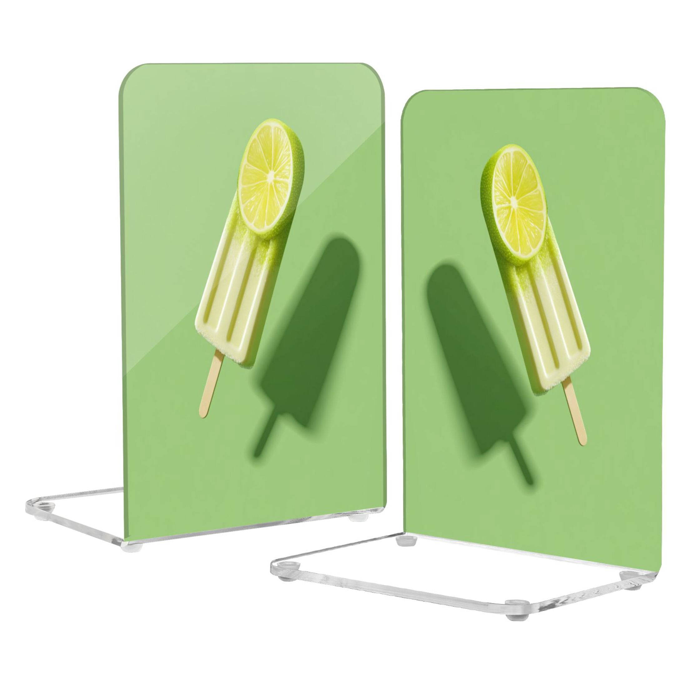 Acrylic Bookends 2 Pairs Decorative Book Stoppers for Home Office Desk ...