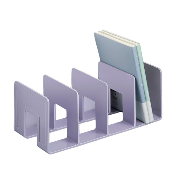 Acrylic Bookends for Shelf 4 Section Book End Magazine Stand Book ...