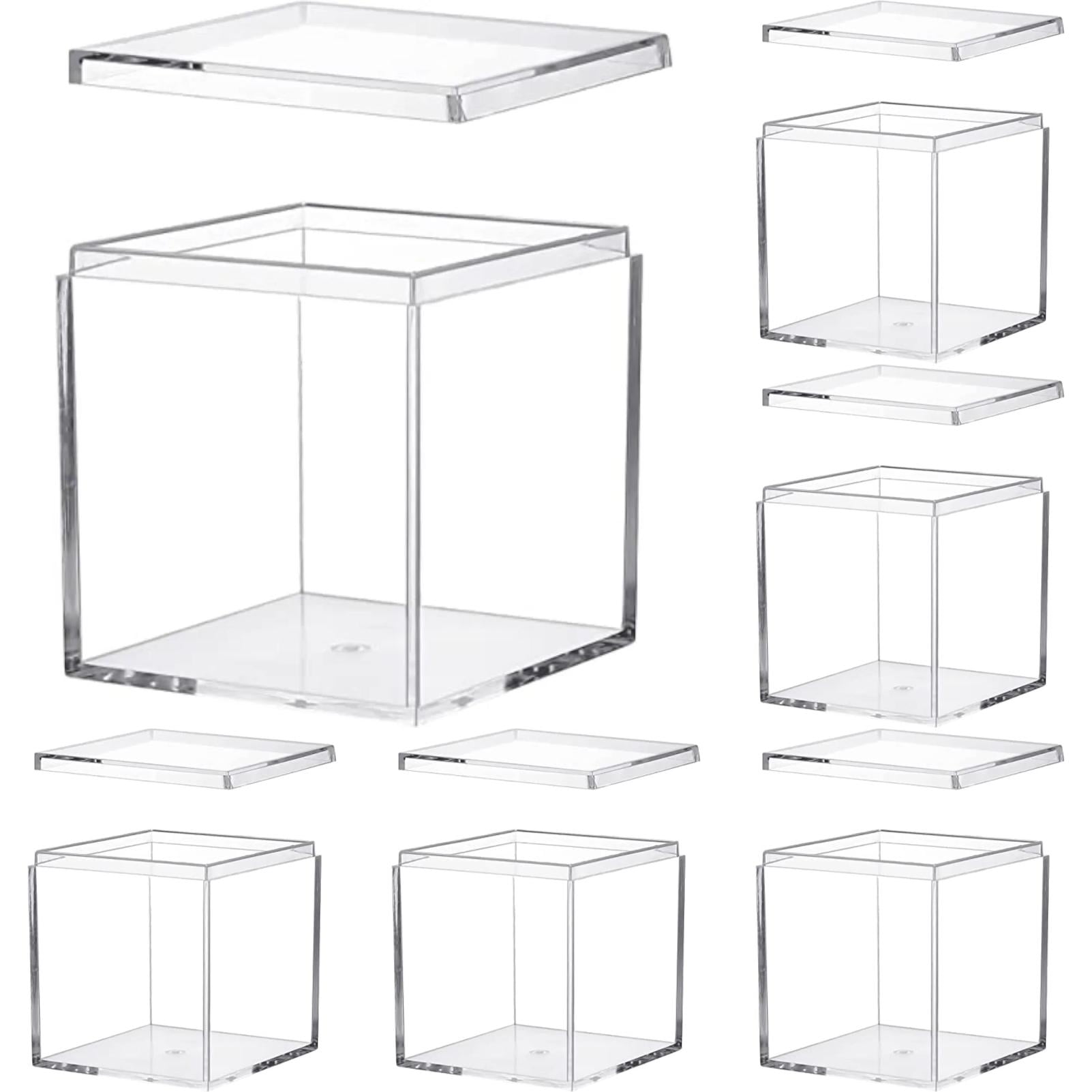 Acrylic Box with Lid Acrylic Square Containers Square Cube with Lid ...