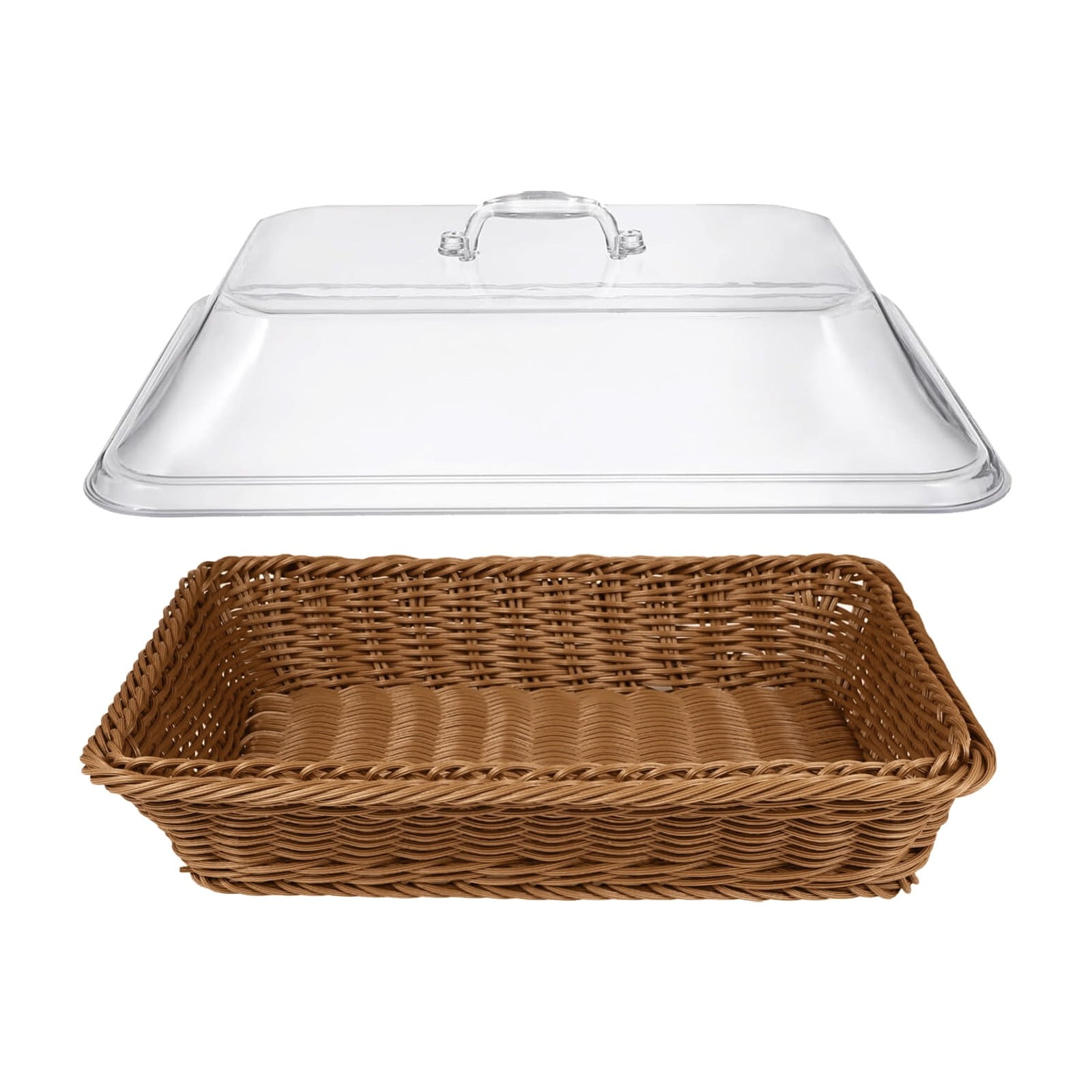 Acrylic Bread & Fruit Wicker Design Home Décor With Lid Tabletop Snack ...