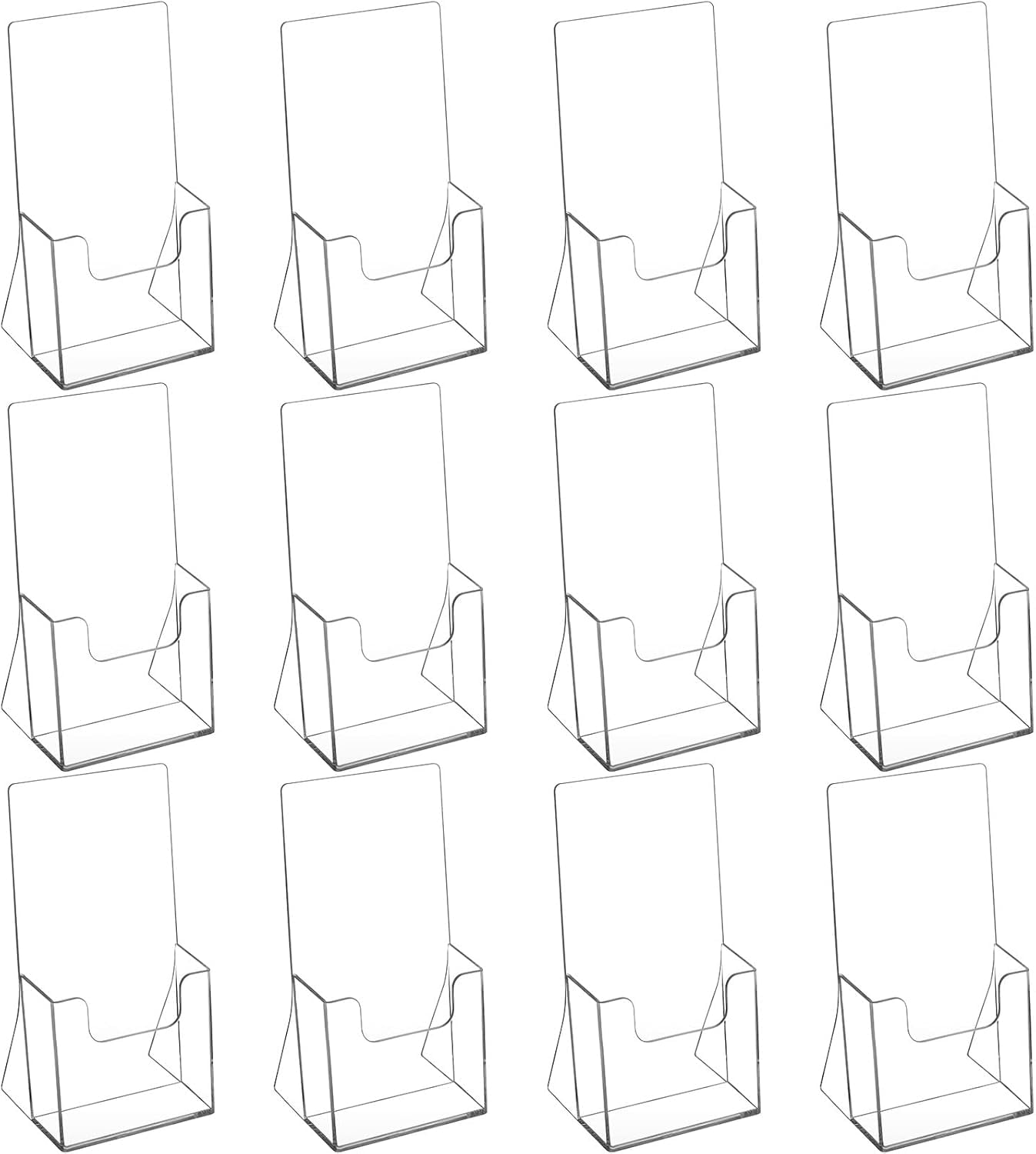 Acrylic Brochure Holder 4 Inch, Clear Plastic Countertop Literature ...