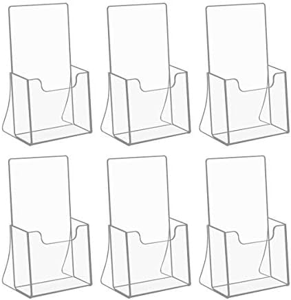 Acrylic Brochure Holder for 4’’ Trifold Pages, 50% Thicker Countertop ...