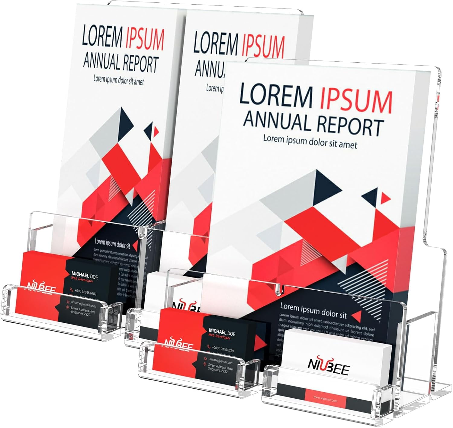 Acrylic Brochure Holder 8.5*11 Inches, Clear Brochure Display Stand ...