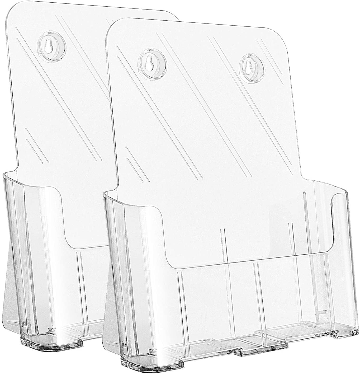 Acrylic Brochure Holder 8.5 x 11 inch, Plastic Clear Literature Holders ...