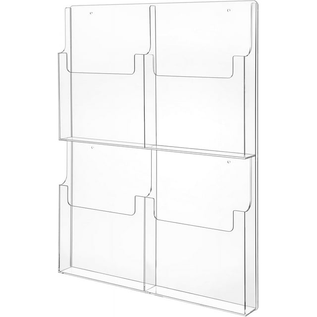 Acrylic Brochure Holder Wall Mount Clear Pamphlet Holder Plastic ...