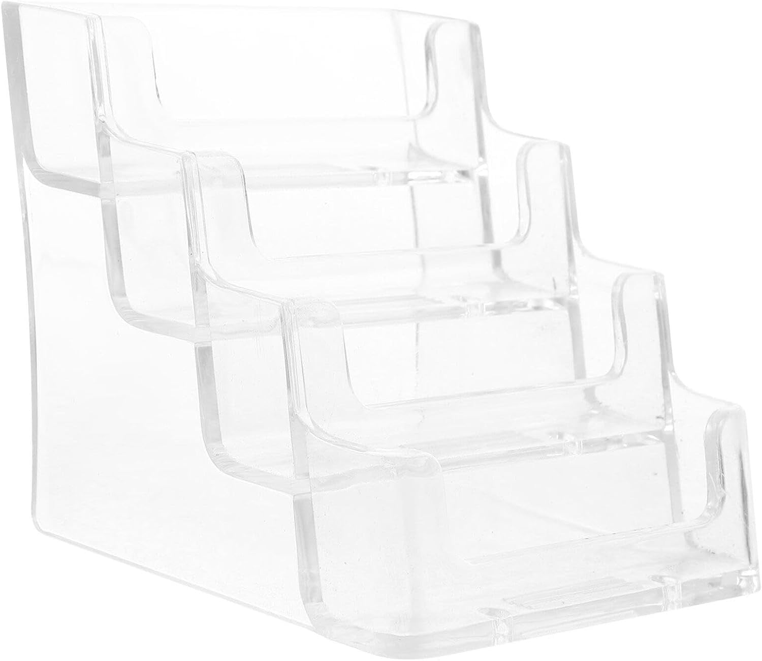 Acrylic Business Card Holder, Clear Plastic Name Card Organizer 4 Tier ...