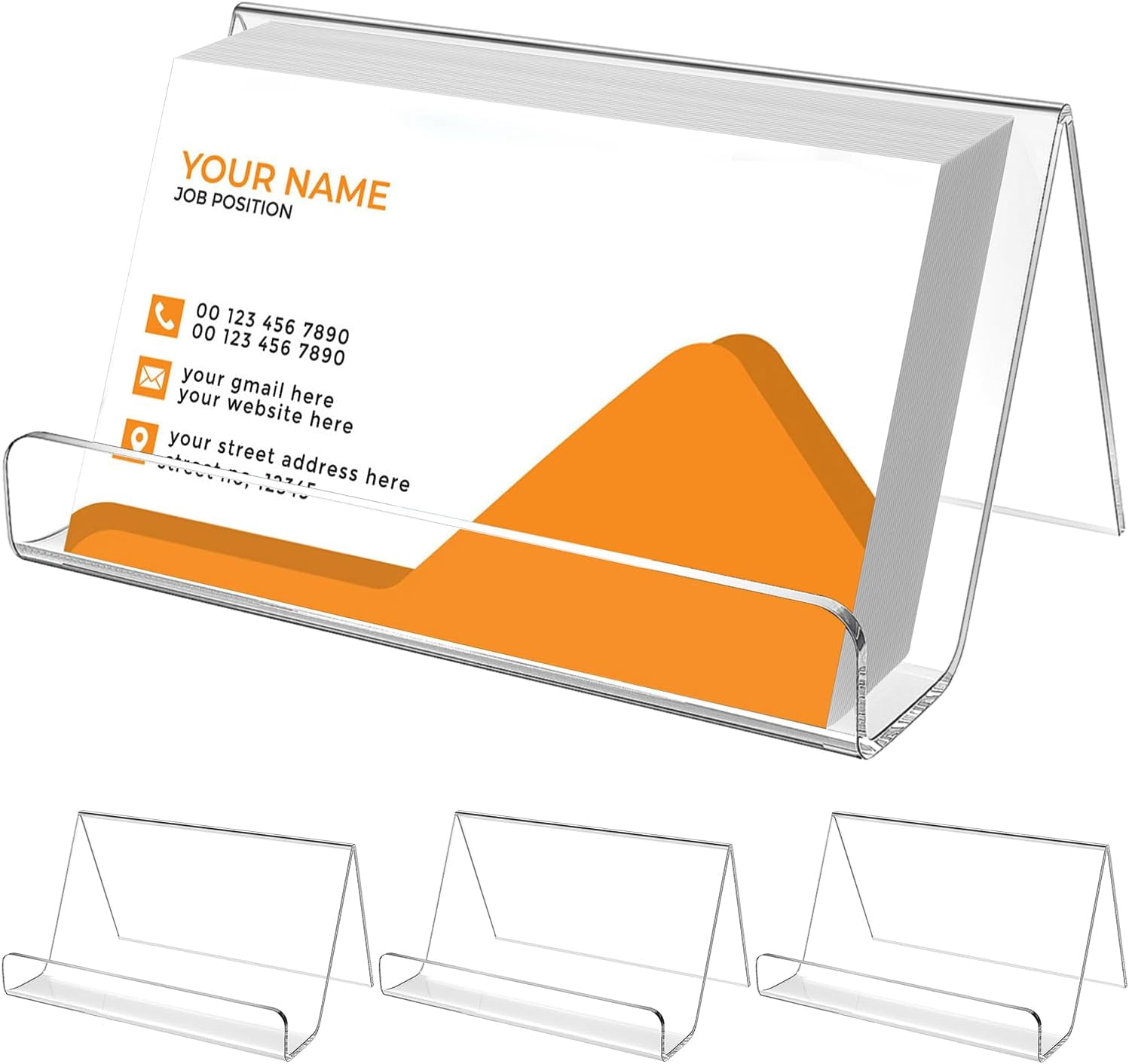 Acrylic Business Card Holder for Desk, Multiple Premium Business Card ...