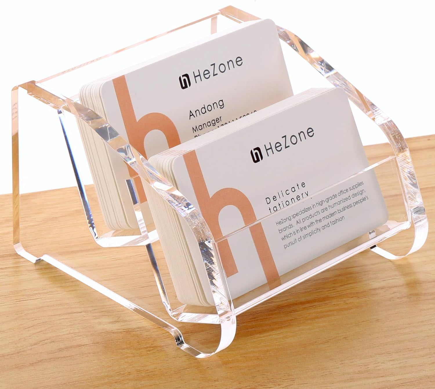 Acrylic Business Card Holder For Desk, Clear Business Cards Holder 2 ...