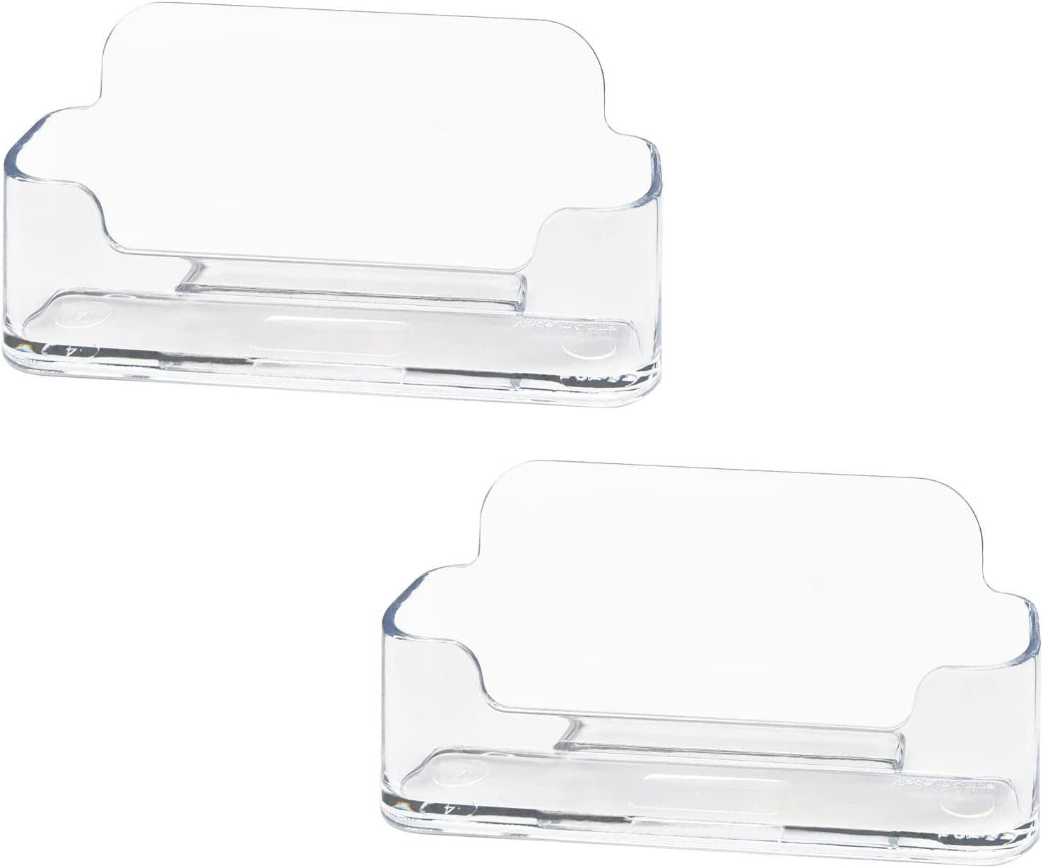 Acrylic Business Card Holder for Desk, Clear Plastic Business Cards ...