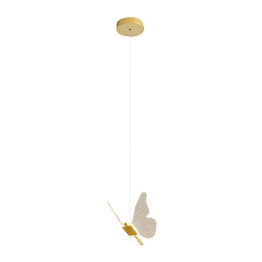 Acrylic Butterfly Chandelier Lamp LED Hanging Ceiling Light Fixtures ...