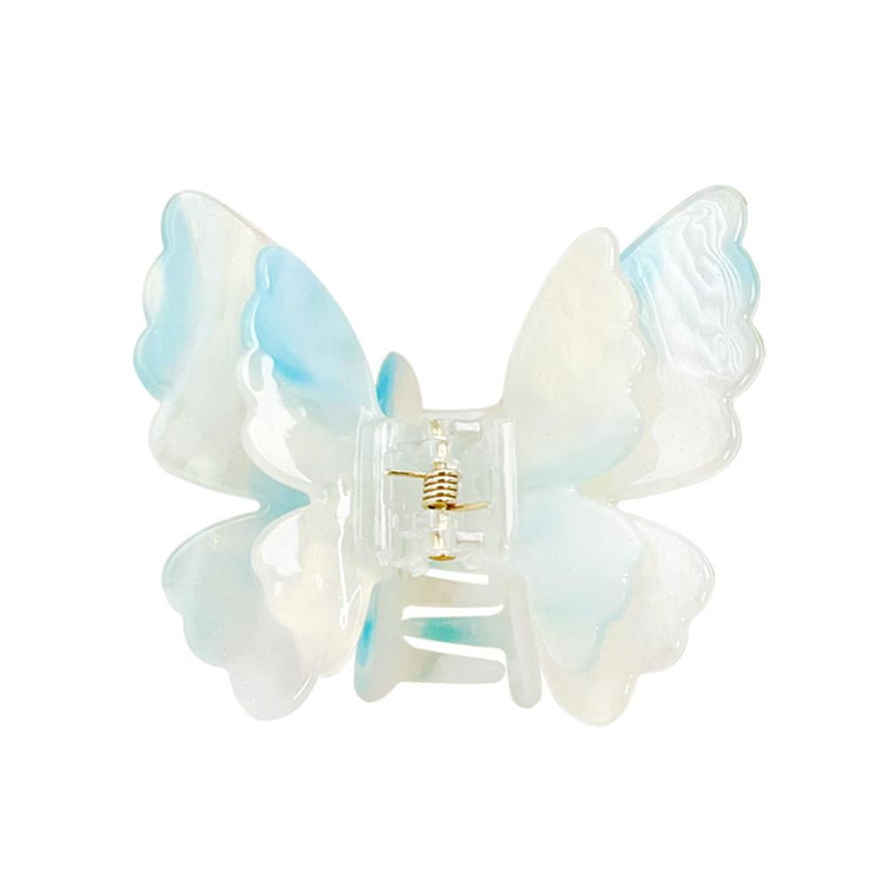 Acrylic Butterfly Clip Teenage Girl Color Changing Butterfly Grab Clip ...