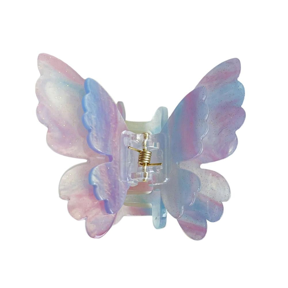 Acrylic Butterfly Clip Teenage Girl Color Changing Butterfly Grab Clip ...