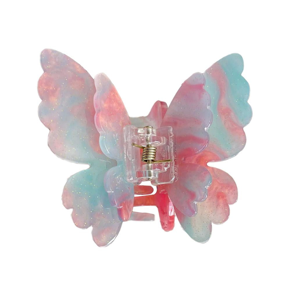 Acrylic Butterfly Clip Teenage Girl Color Changing Butterfly Grab Clip ...