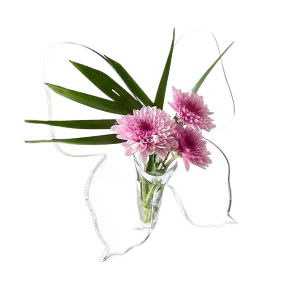 Acrylic Butterfly Vase with Sturdy and Leak - Proof Design for Home ...
