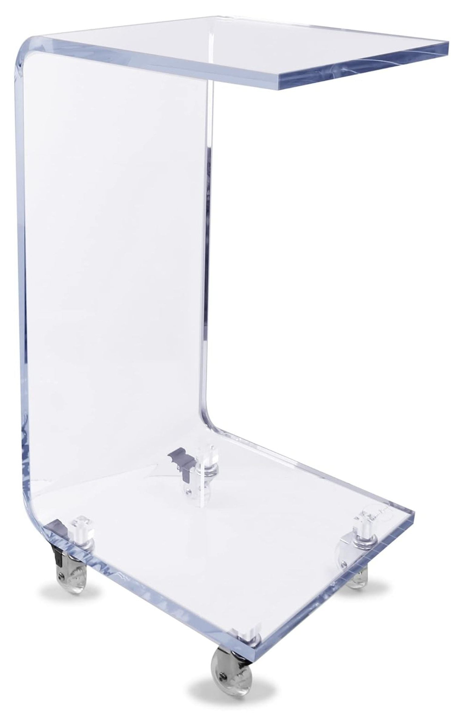 Acrylic C Table - Small Side Table Living Room Decor - Slim C-Shaped ...