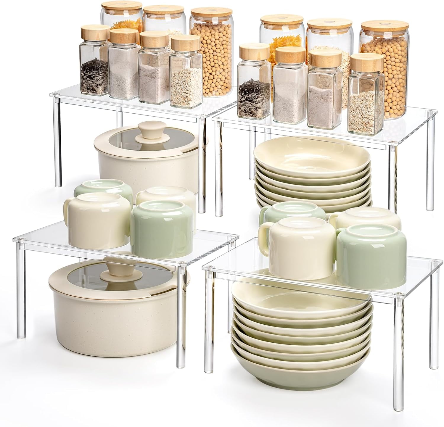 Acrylic Cabinet Organizer, Spice Rack Organizer for Cabinet, Desk ...