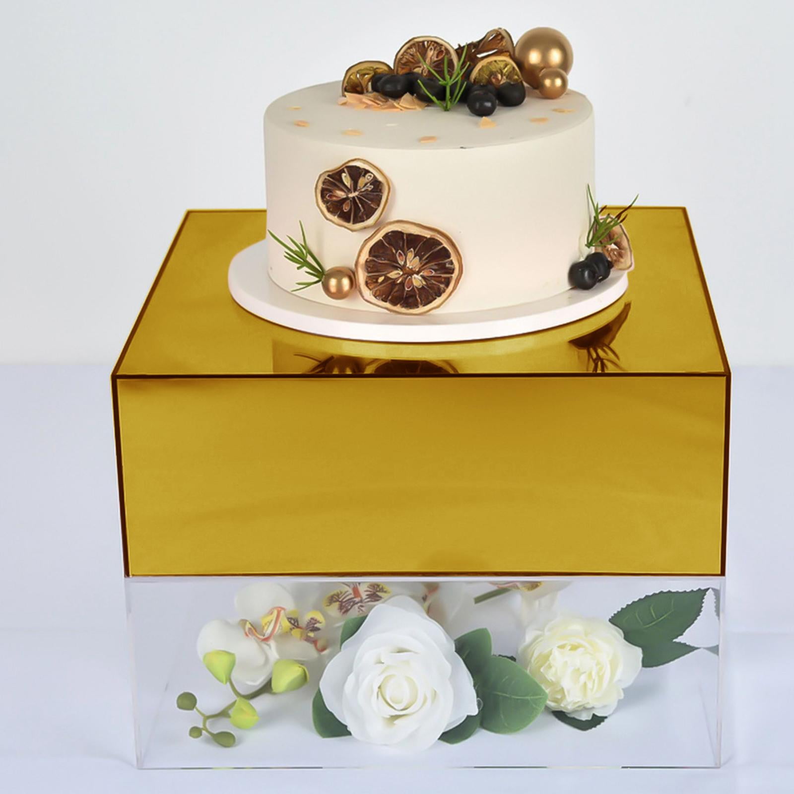 Acrylic Cake Box Stand Acrylic Fillable Clear Tier Cake Stand Cylinder ...