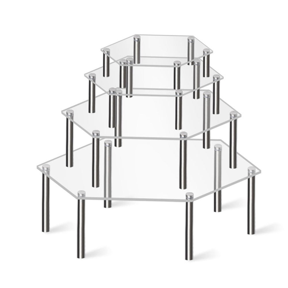 Acrylic Cake Display Board Hexagon Cake Edge Smoother Tray Dessert ...