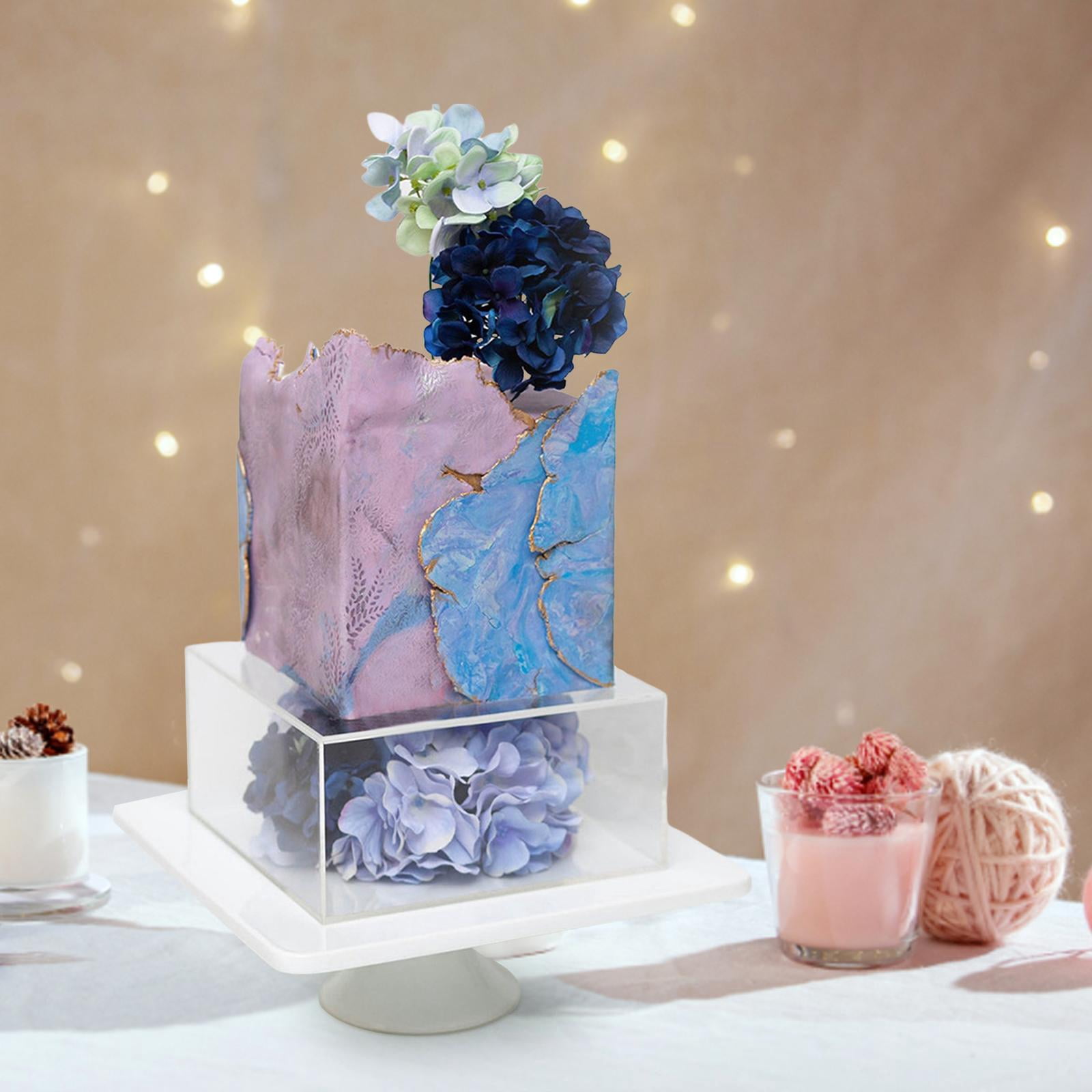 Acrylic Cake Stand Decoration Clear Cake Riser for Wedding Birthday ...