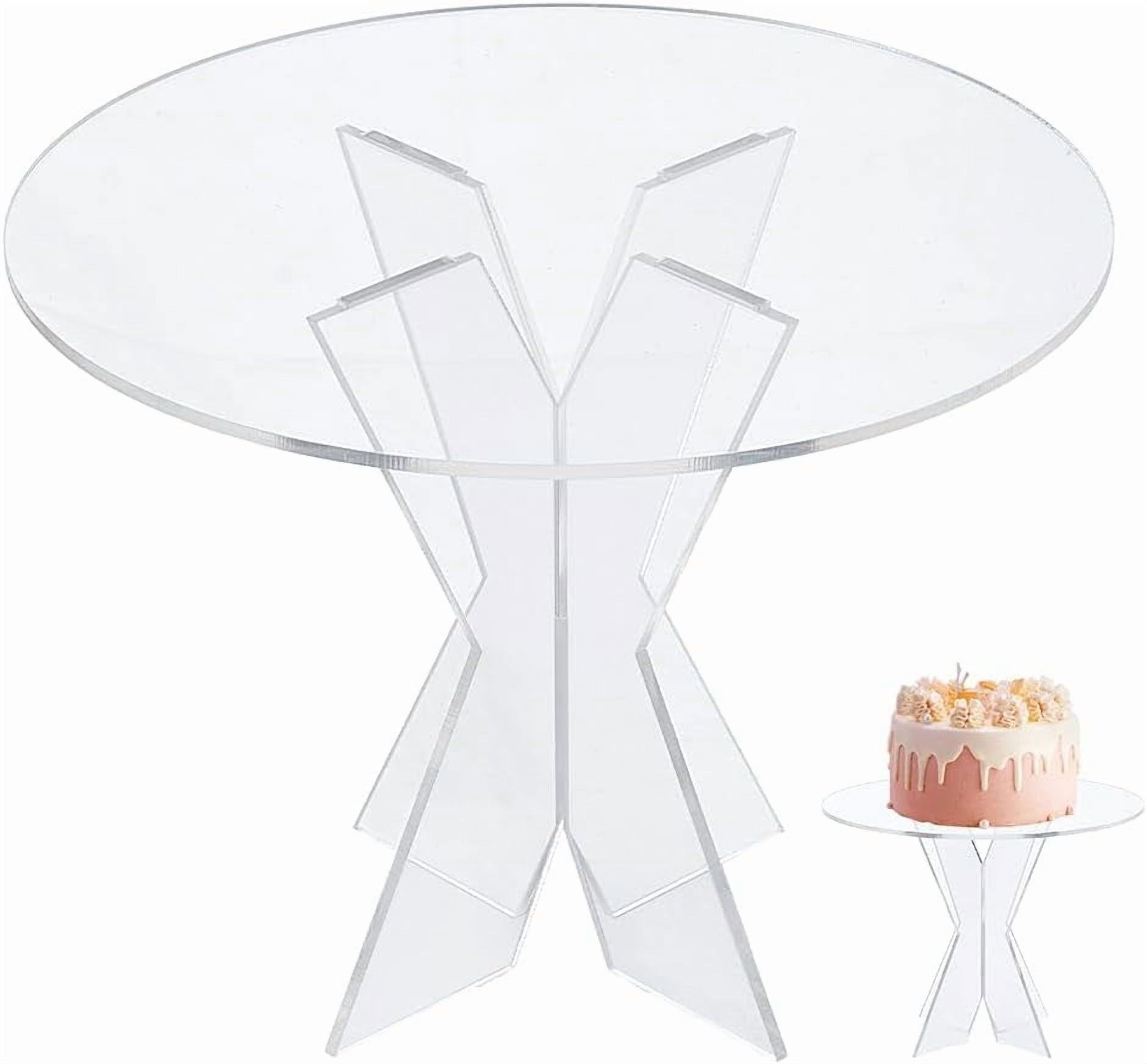 Acrylic Cake Stands 7.9"x3.2" Round Dessert Table Display Set Cupcake ...