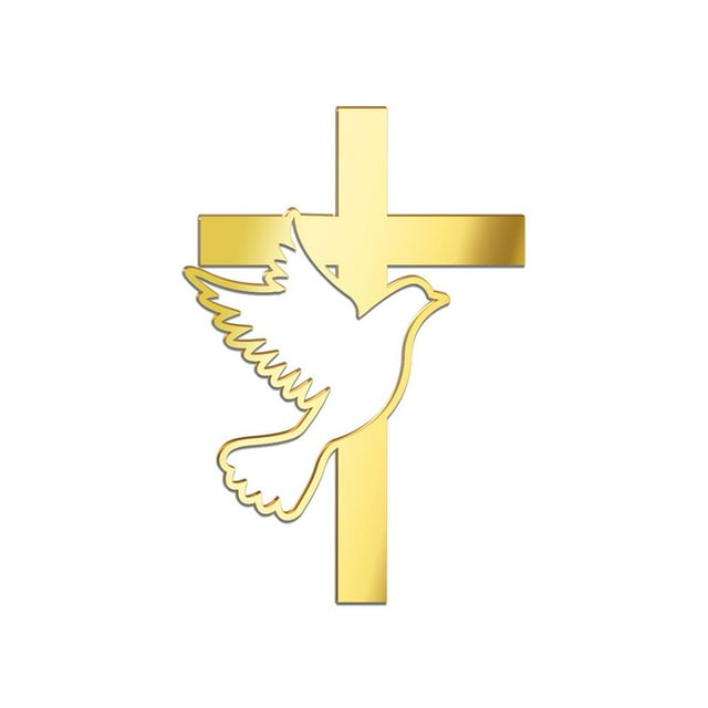 Acrylic Cake Topper,Dove Cross Cake Toppers,Religious Cake Topper,Holy ...