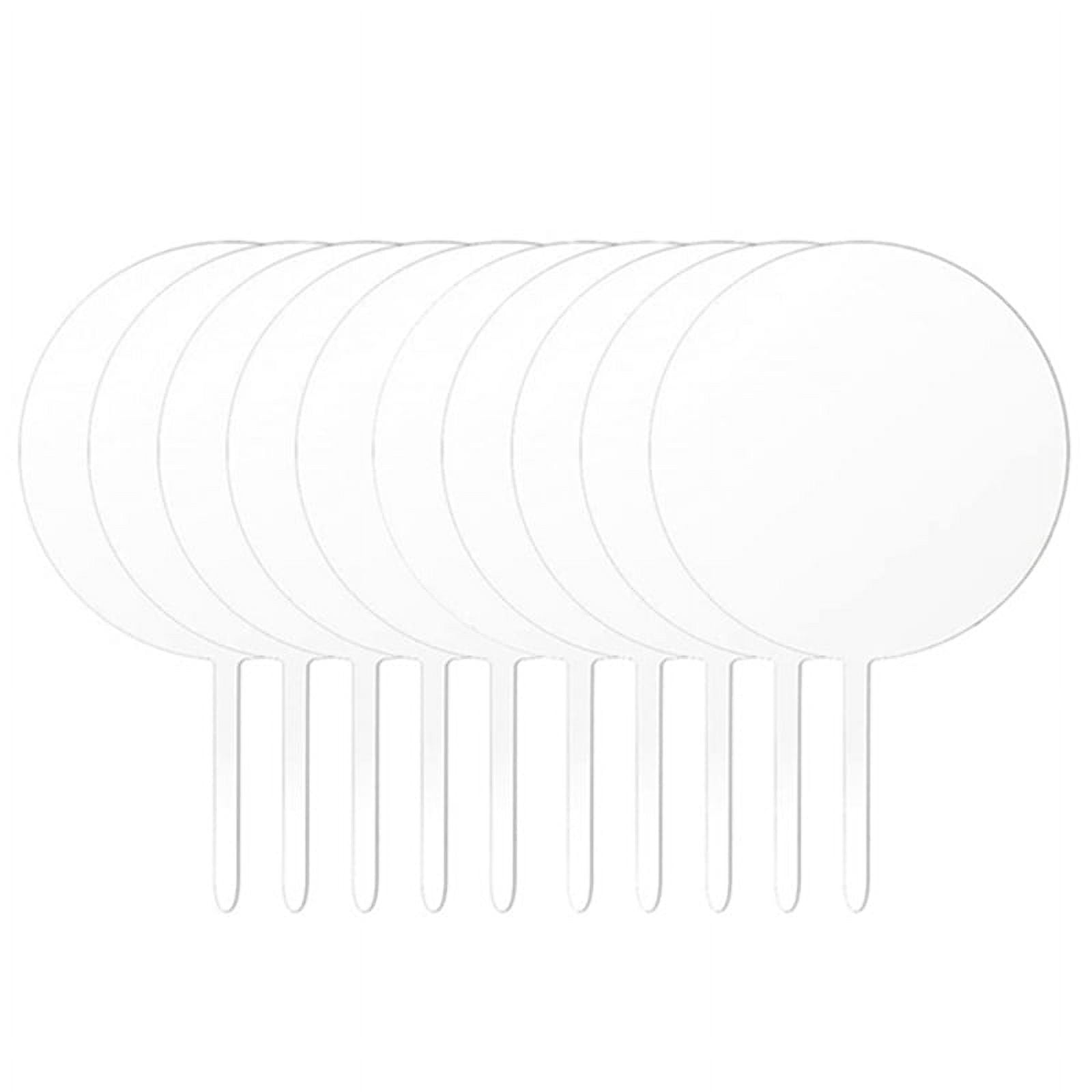 DIY Durable Transparent Acrylic Cake Topper - Set of 8 Round Cupcake ...