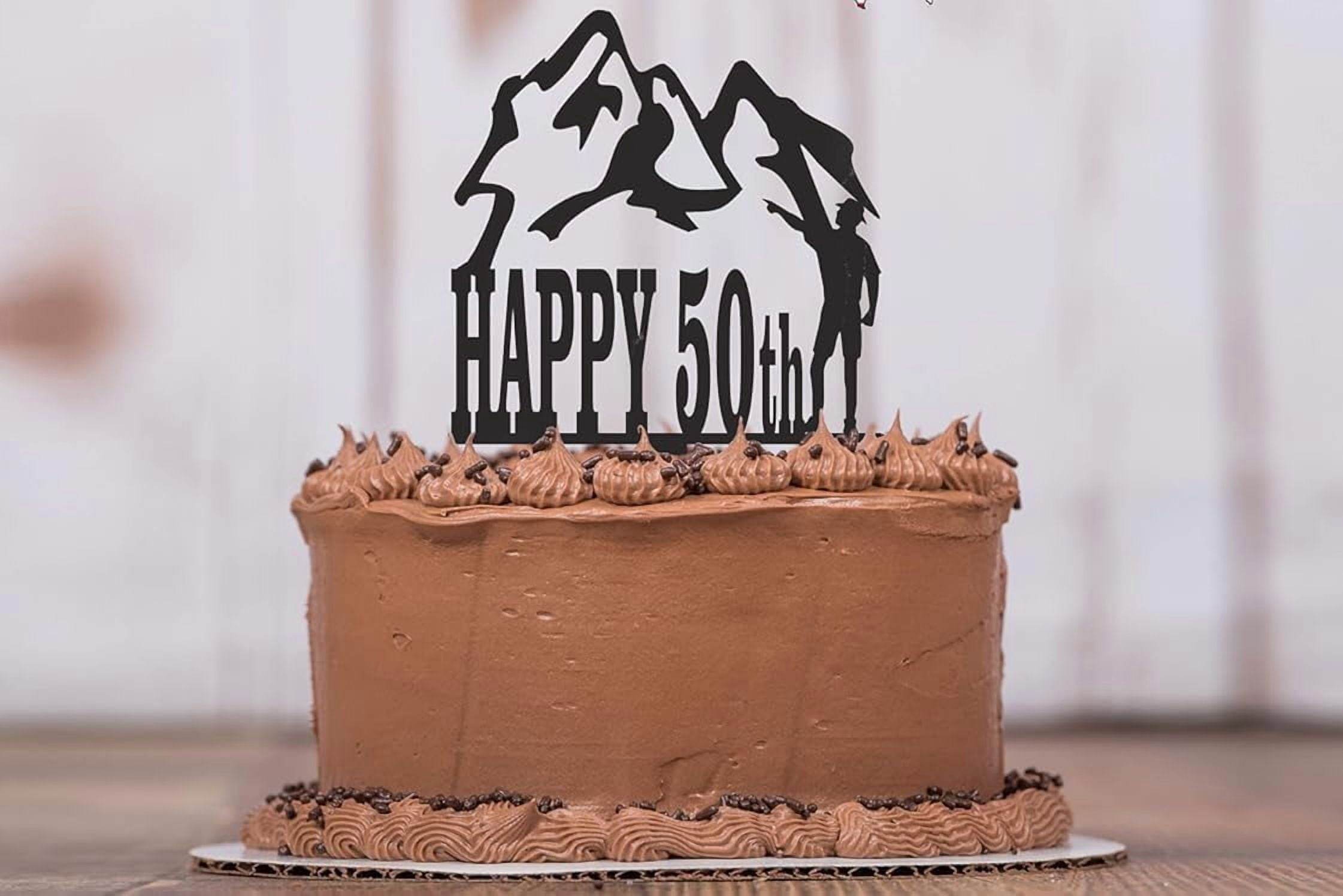 Acrylic Cake Toppers, 50th Birthday Cake Topper, Adventure Birthday ...