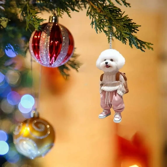 Acrylic Car Hanging Ornament, Qiopertar Under $5 2D Cute Teddy Dog ...