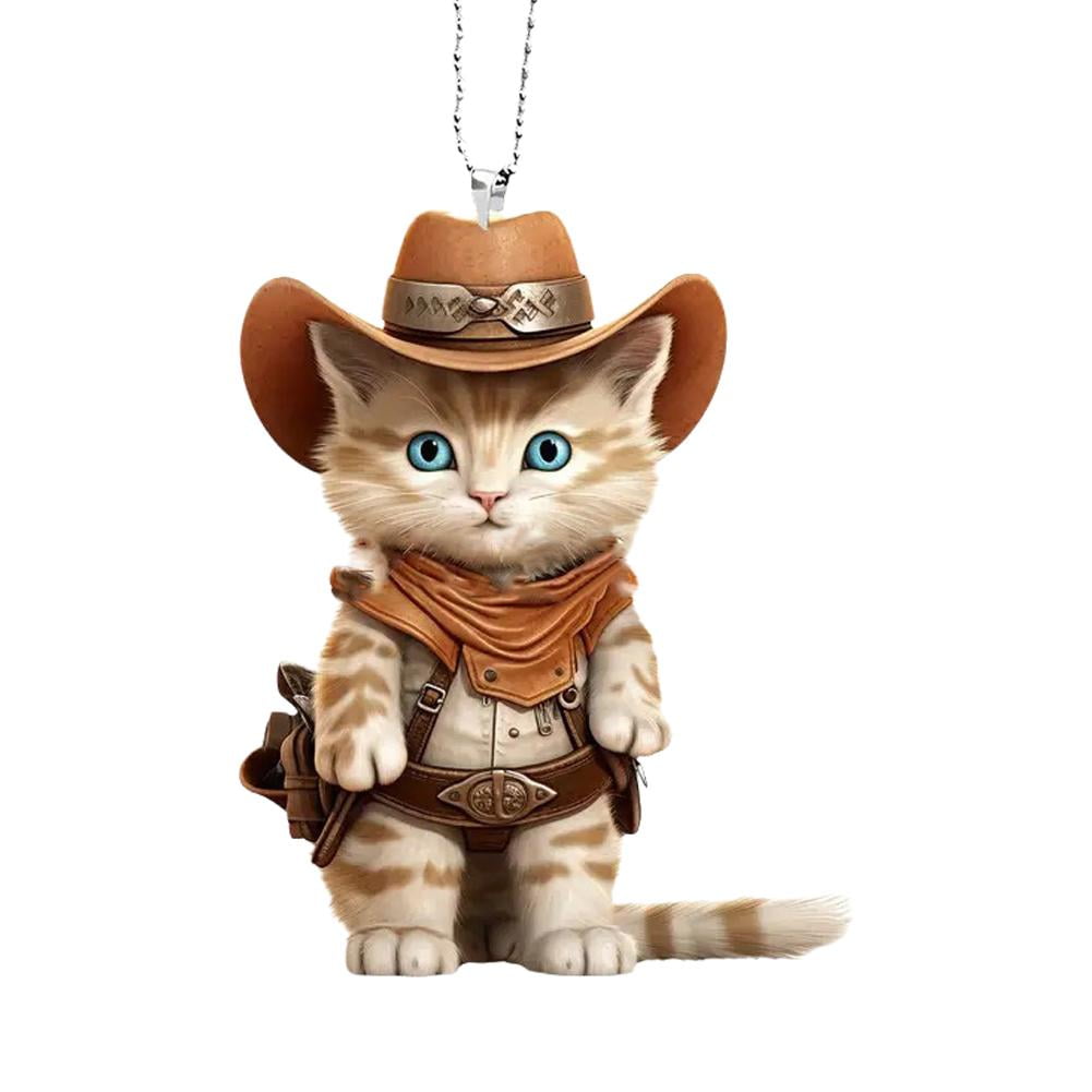 Acrylic Car Hanging Ornament with Cute Cat Pattern for Interior ...