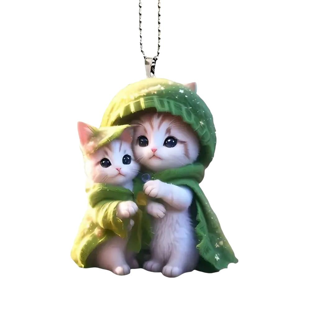 Acrylic Car Rearview Mirror Pendant with Lanyard Animal-Shaped Hanging ...